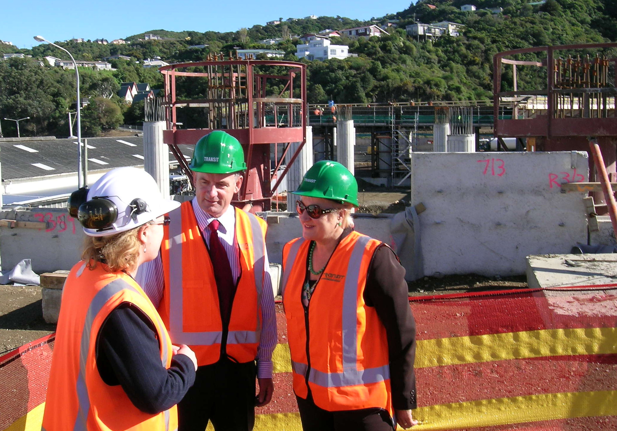 The scene at the construction site this morning. More than 120 workers ...